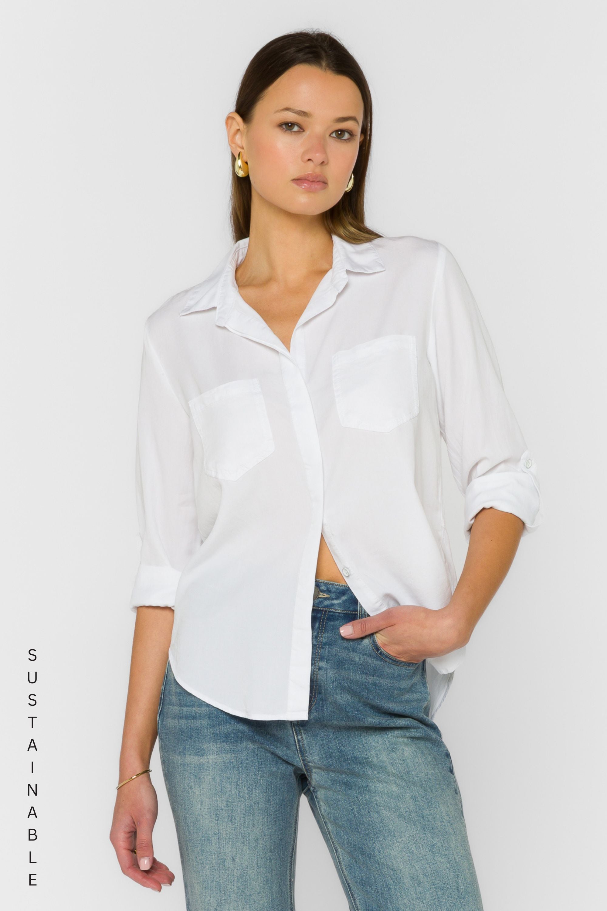 Riley Optic White Shirt – Velvet Heart Clothing